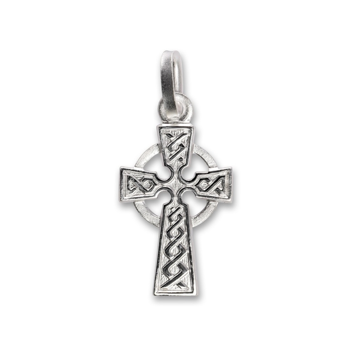 Small Sterling Silver Celtic Cross 10mm x 15mm - Dawes Jewellery