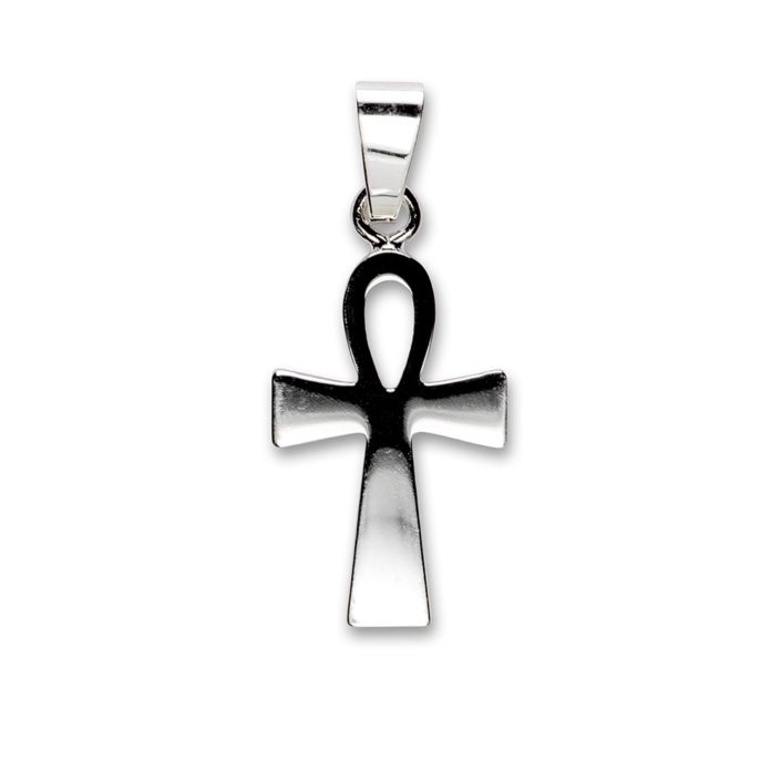 Small Sterling Silver Ankh Pendant 10mm x 22mm - Dawes Jewellery